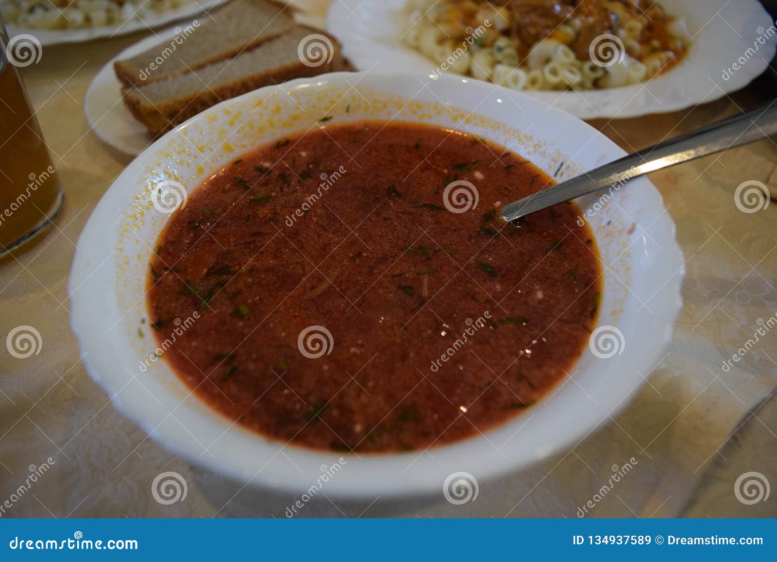 Borscht, Comida Rusa Tradicional Imagen de archivo - Imagen de almuerzo ...