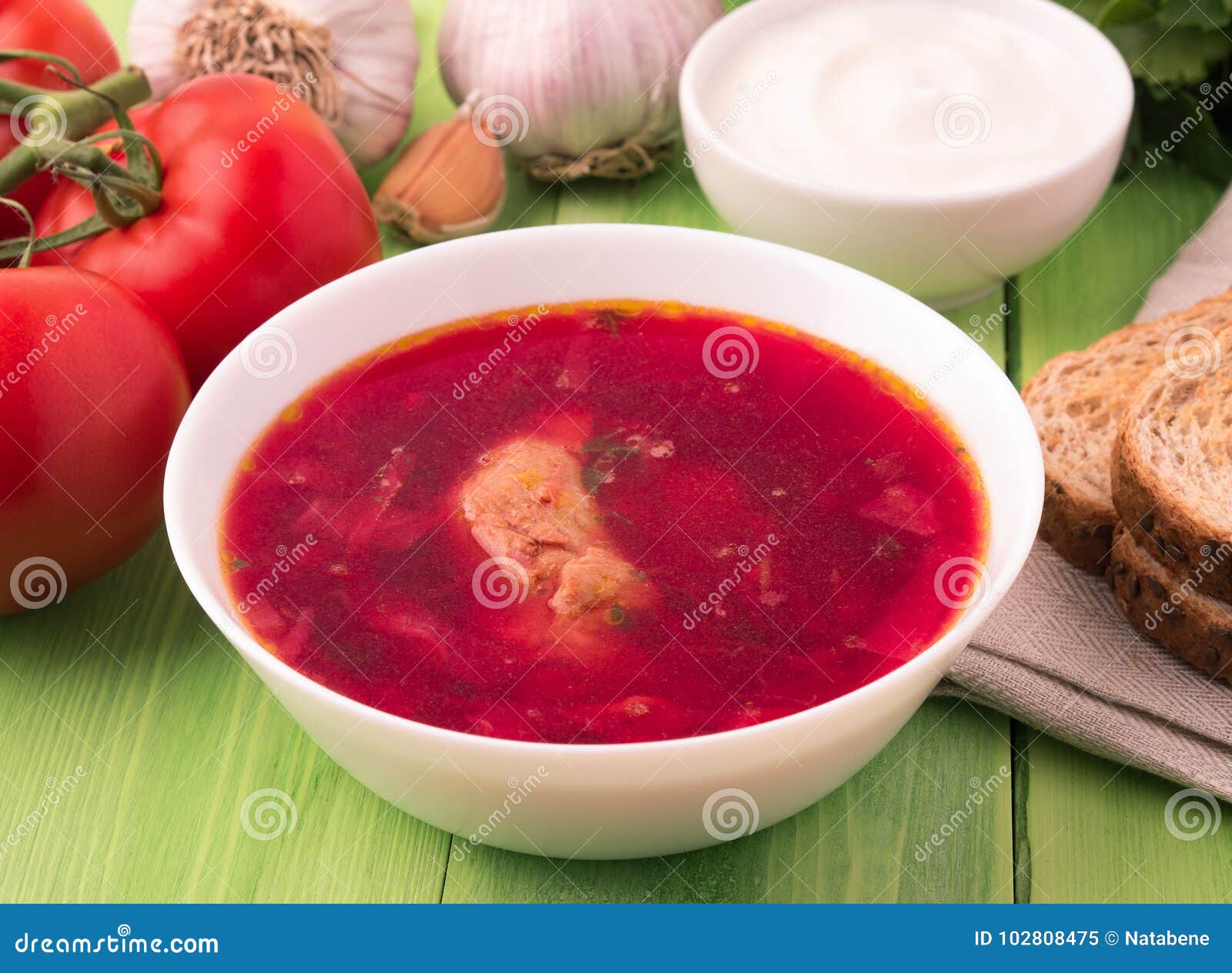 Borscht - a Soup Based on Beet, it Has a Characteristic Red Color. a ... Borscht - a Soup Based on Beet, it Has a Characteristic Red Color. a ...