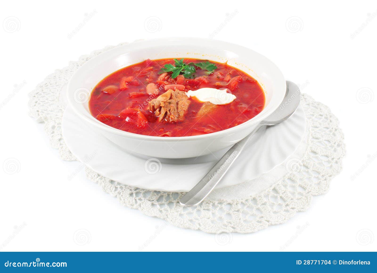 Borscht Traditional Russian Red Soup Stock Photo - Image of carrot ...