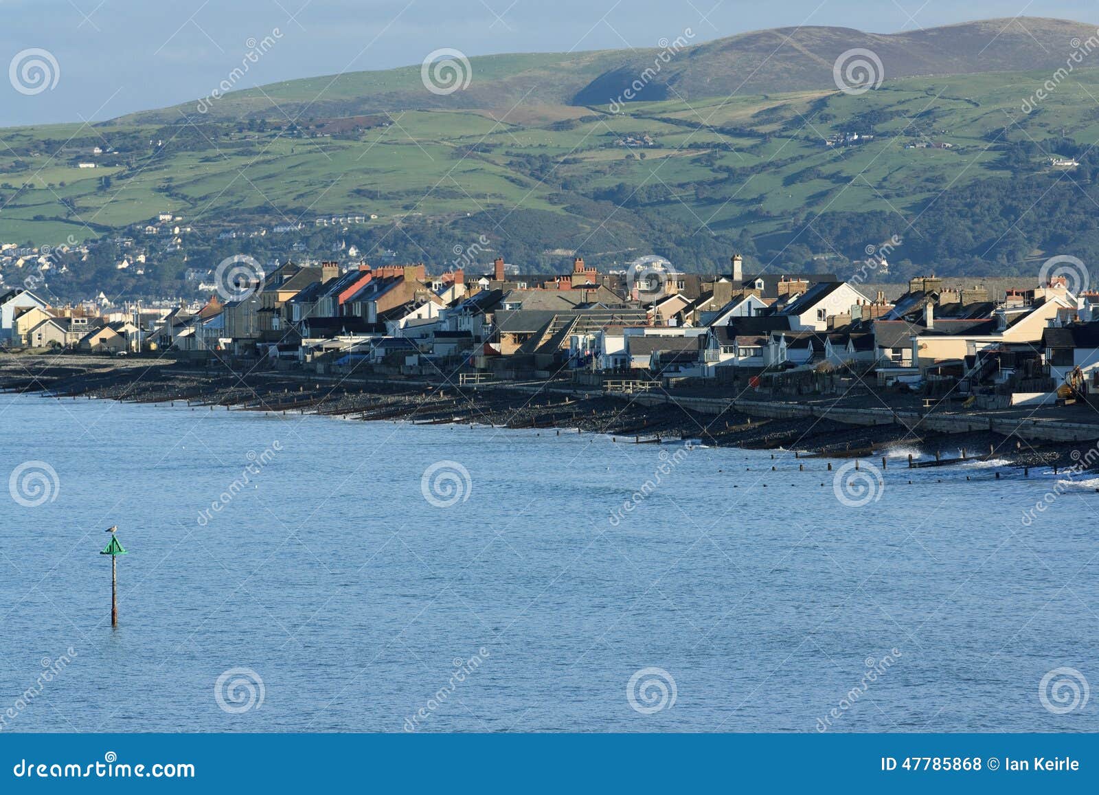 Borth view stock photo. Image of settlement, estuary - 47785868
