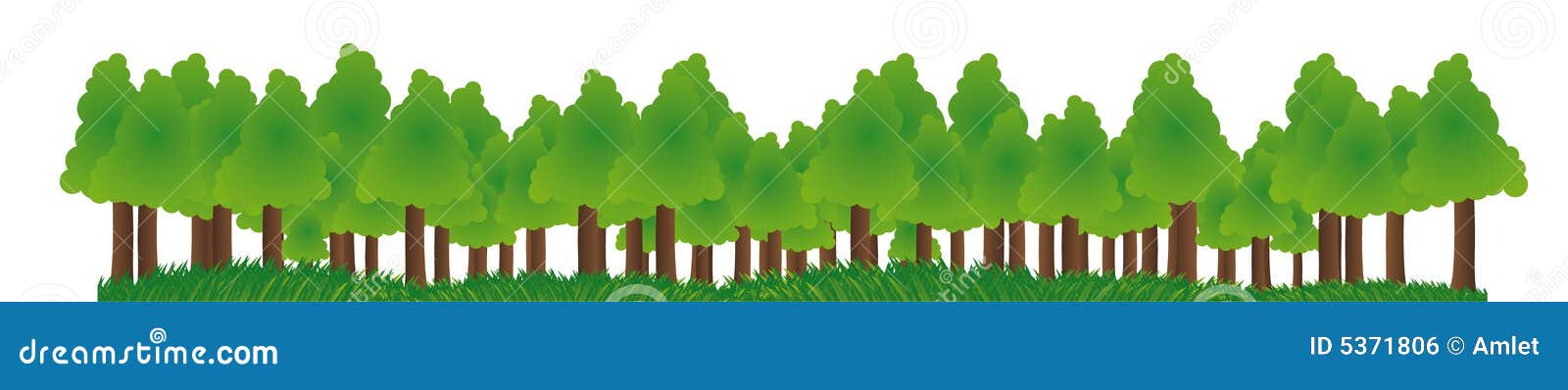 Bos vector illustratie. Illustration of boomstam, verloop - 5371806