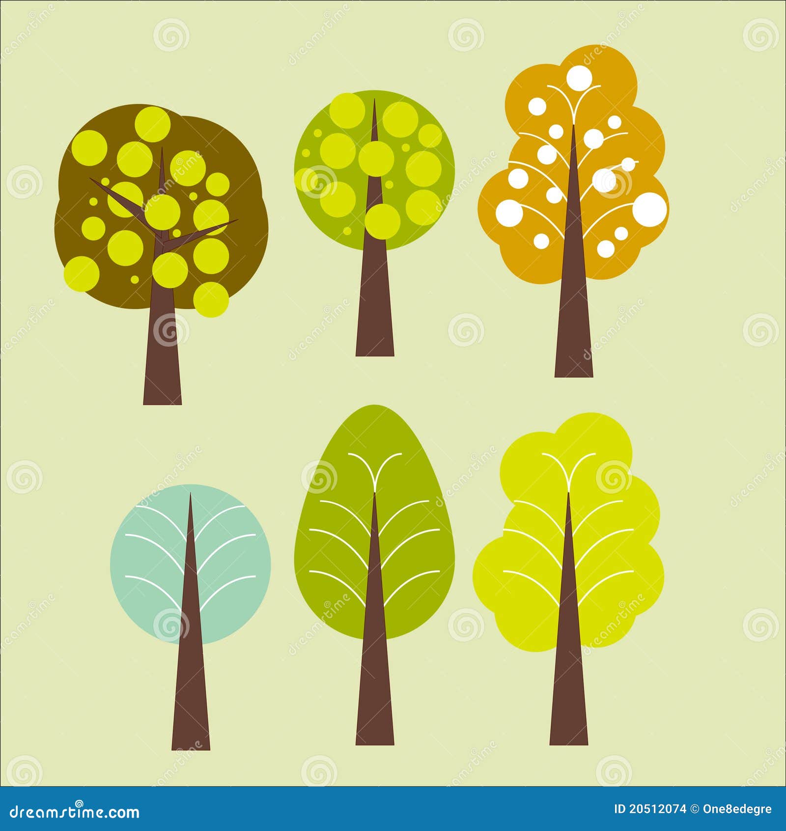 Bos abstracte bomen vector illustratie. Illustration of bladeren - 20512074