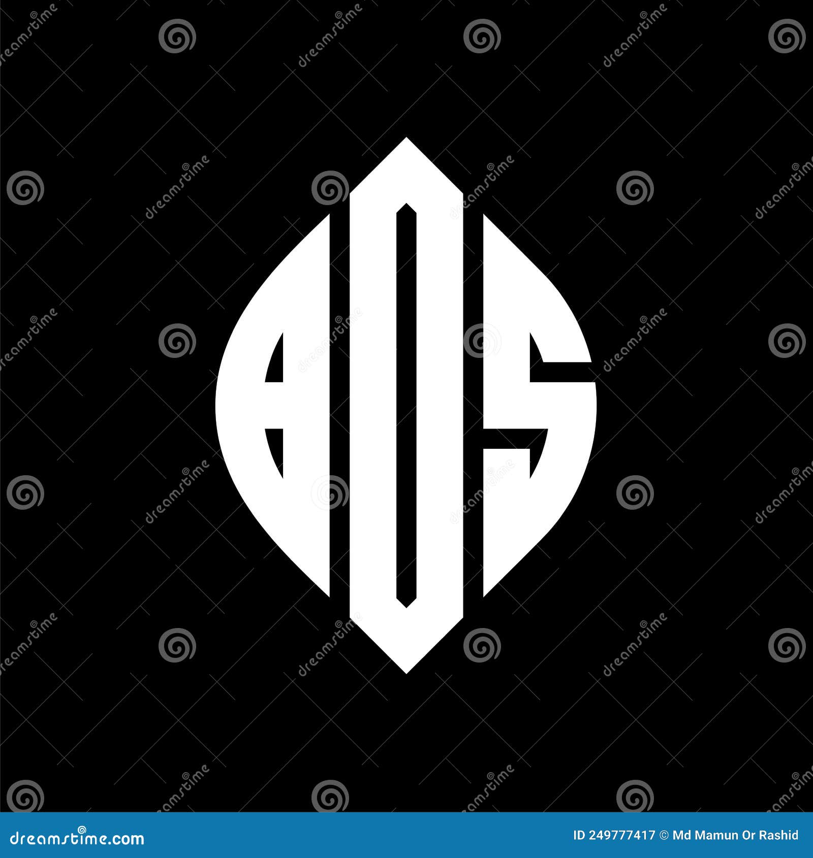 BOS Circle Letter Logo Design with Circle and Ellipse Shape. BOS ...