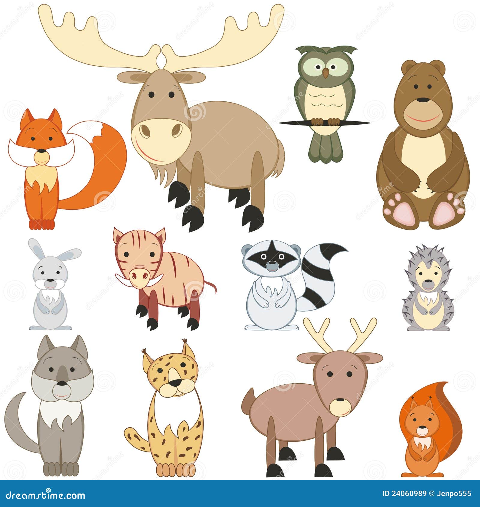 Bos dieren vector illustratie. Illustration of achtergrond - 24060989