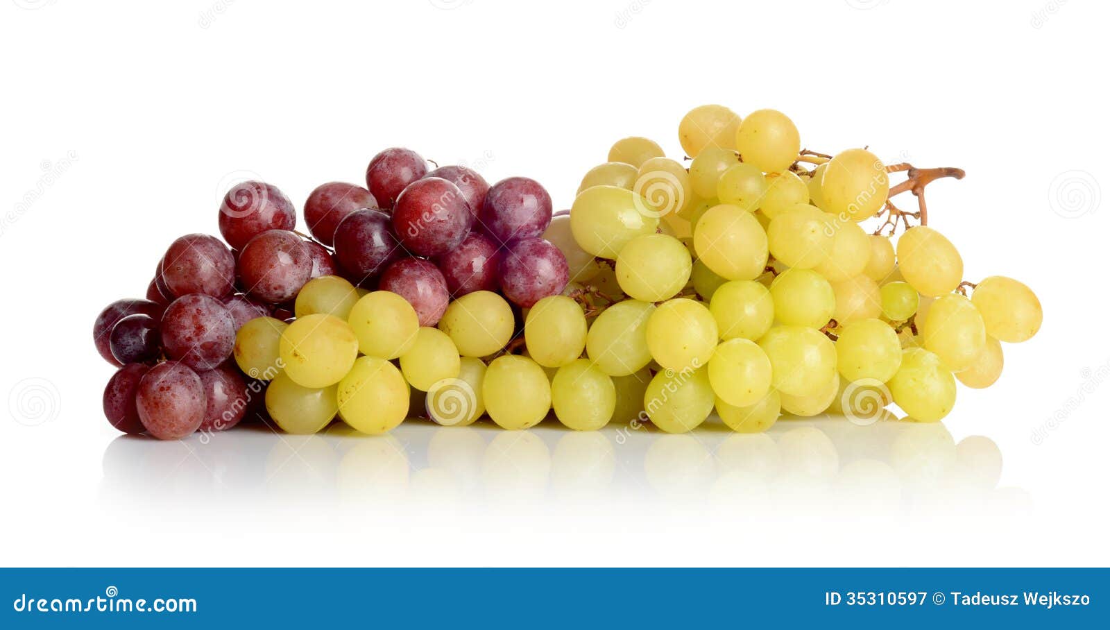 Bos Van Witte En Rode Druiven Stock Afbeelding - Image of gewas, vrucht ...