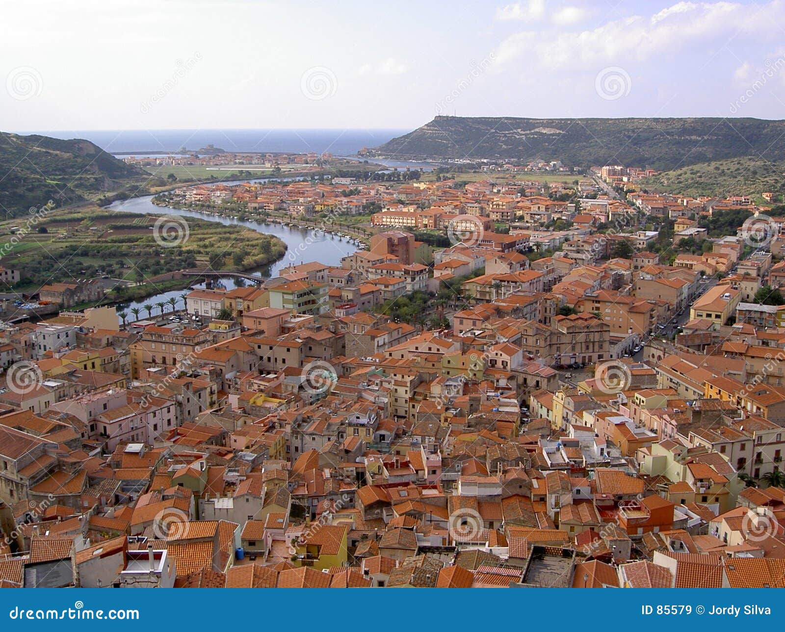 Bosa stock image. Image of sardinia, town, house, roof, bosa - 85579