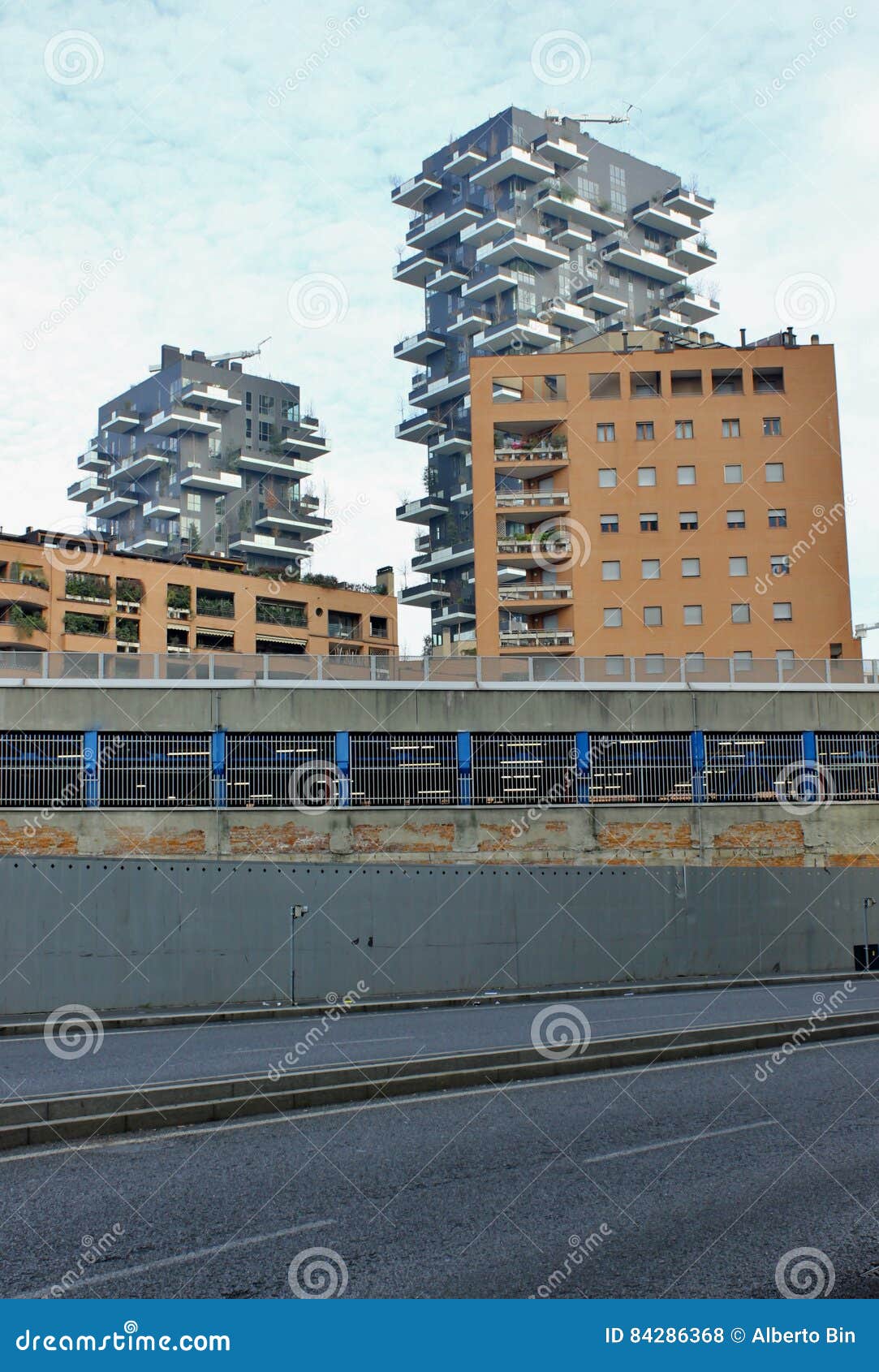 Bosco Verticale, a New Skyskraper in Milan Italy Stock Photo - Image of ...