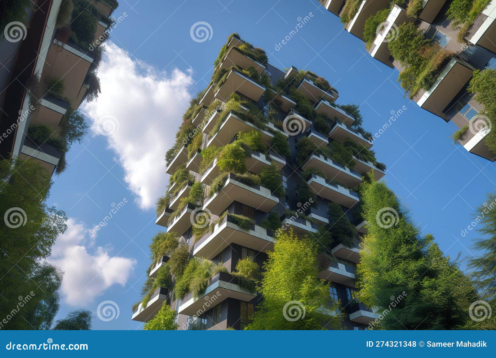 Bosco Verticale( Vertical Forest) in Milan City, Italy. Generative AI ...
