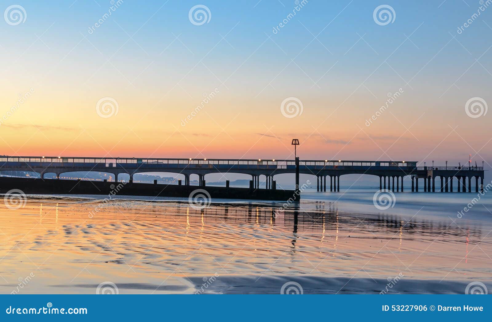 Boscombe Pier sunrise stock photo. Image of bournemouth - 53227906