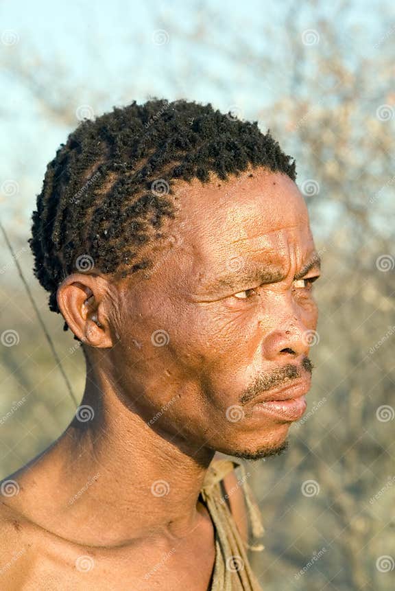 Bosjesman redactionele afbeelding. Image of woestijn - 18848695