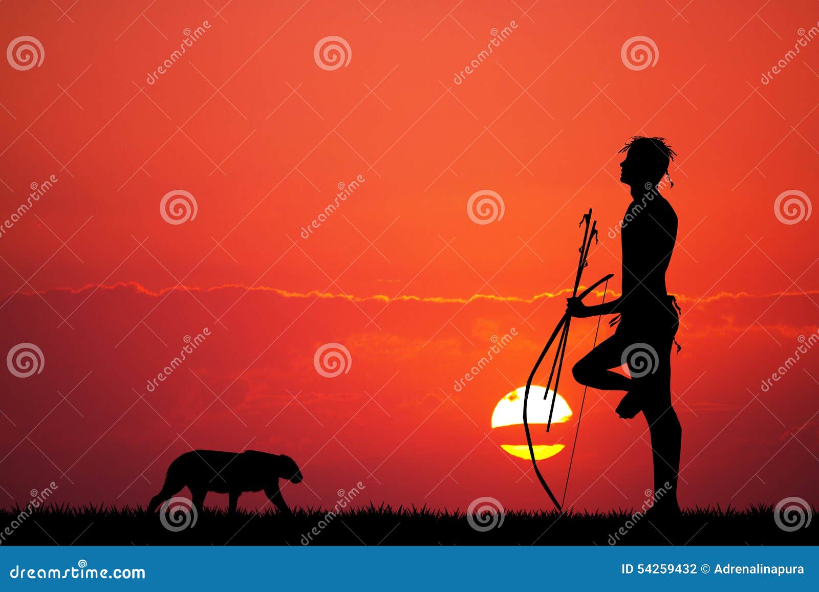 Bosjesman stock illustratie. Illustration of reis, cultuur - 54259432