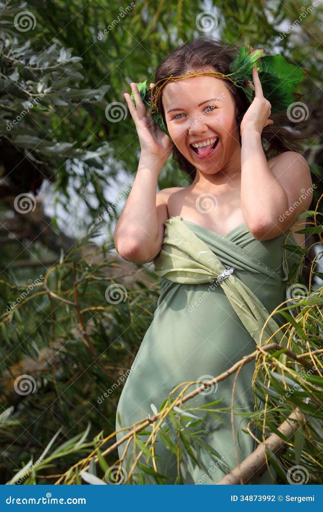 Bosnimf stock foto. Image of adolescentie, geluk, versheid - 34873992