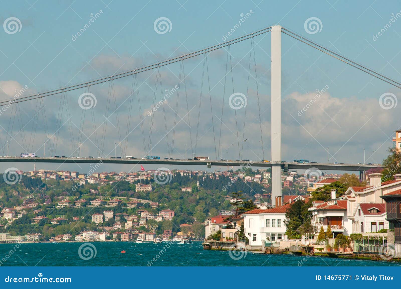 The Bosphorus Bridge stock image. Image of crossing, tourist - 14675771