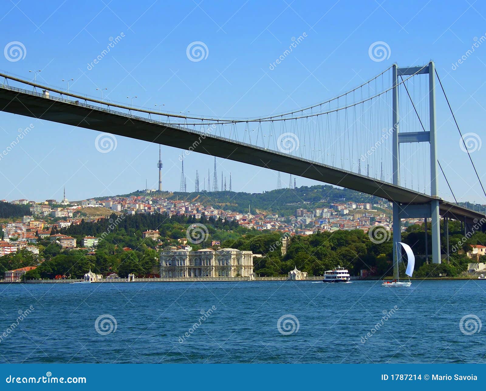 Bosphorus bridge stock photo. Image of waterfront, historical - 1787214