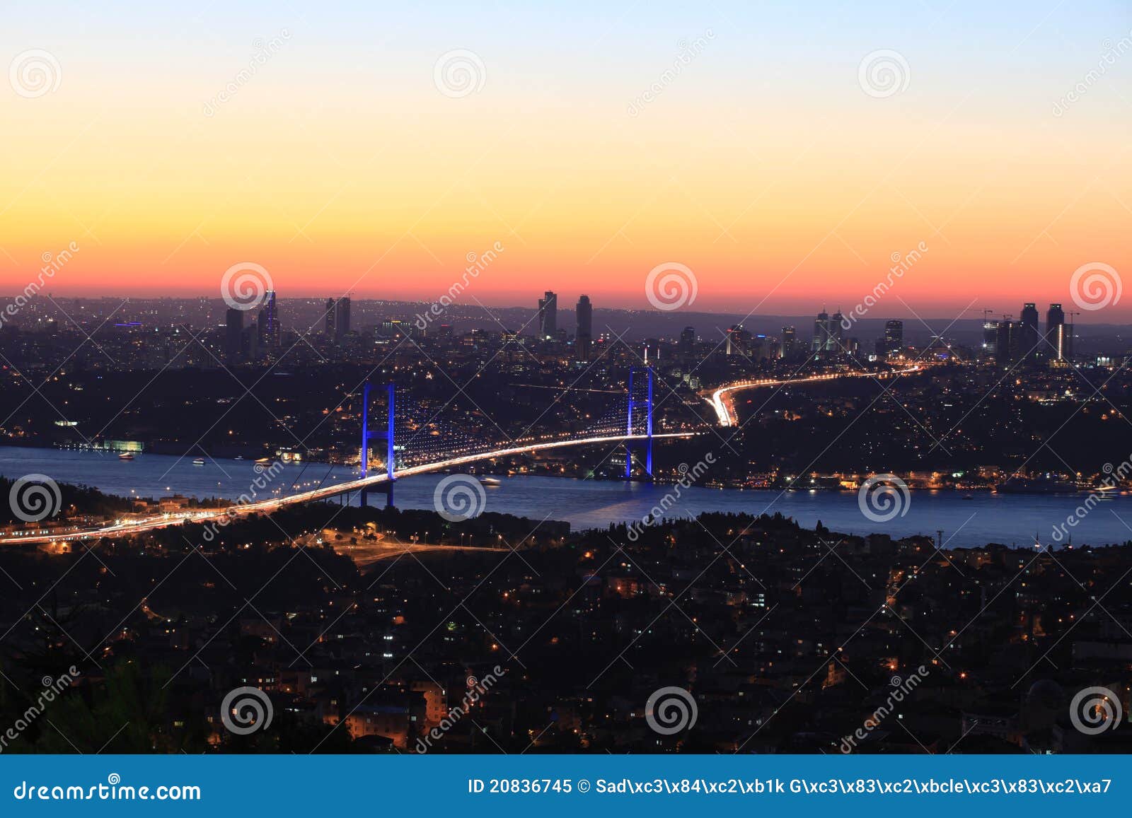 Bosphorus Bridge stock image. Image of travel, human - 20836745