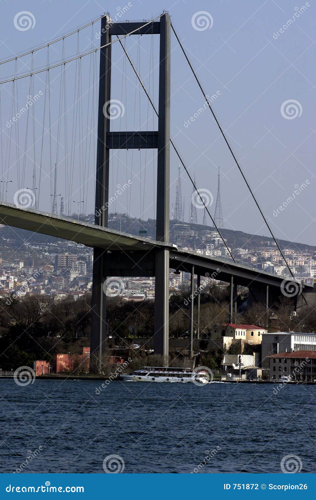 Bosphorus bridge stock photo. Image of architecture, hill - 751872