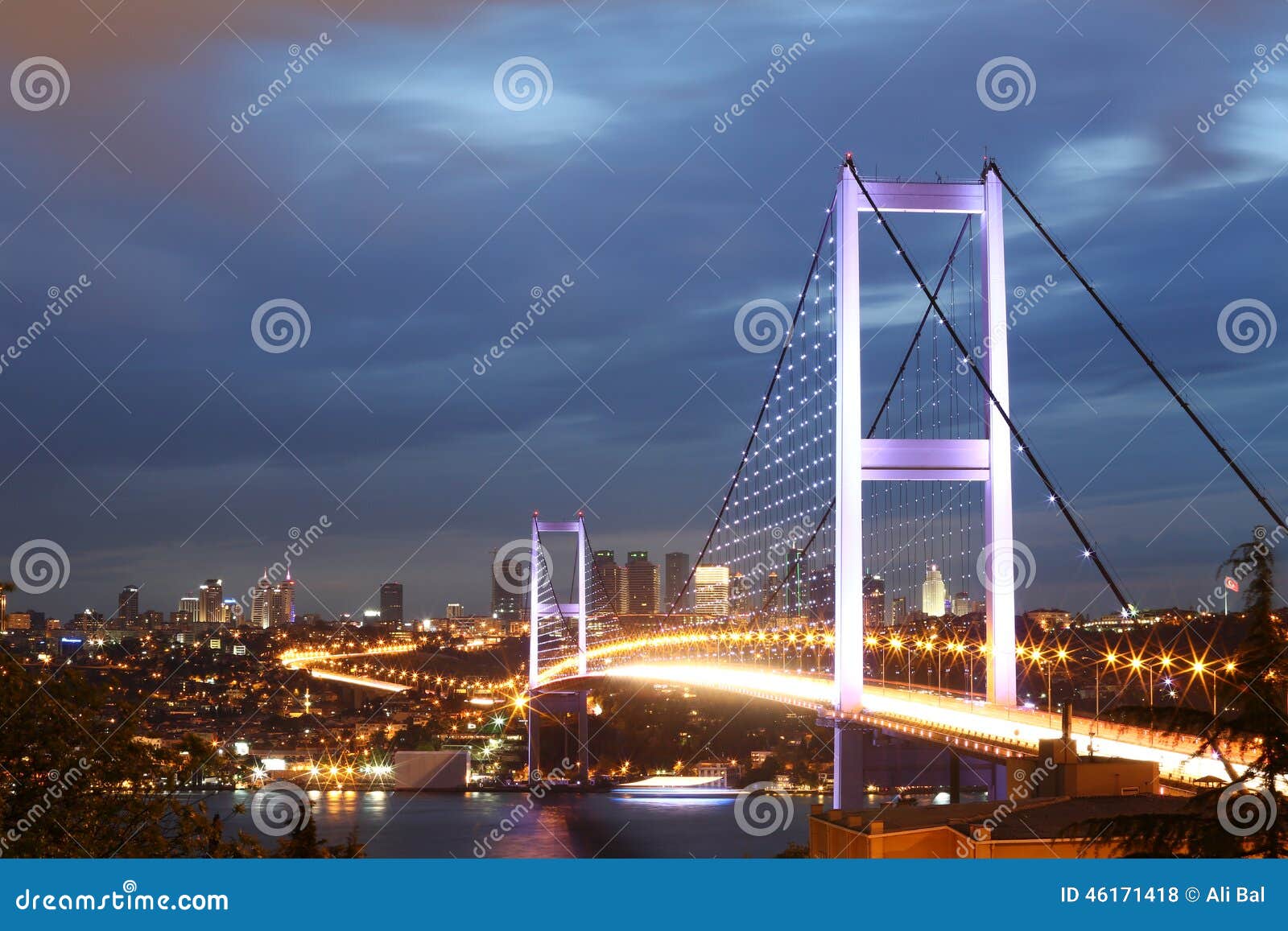 Bosphorus Bridge stock photo. Image of stayed, land, place - 46171418