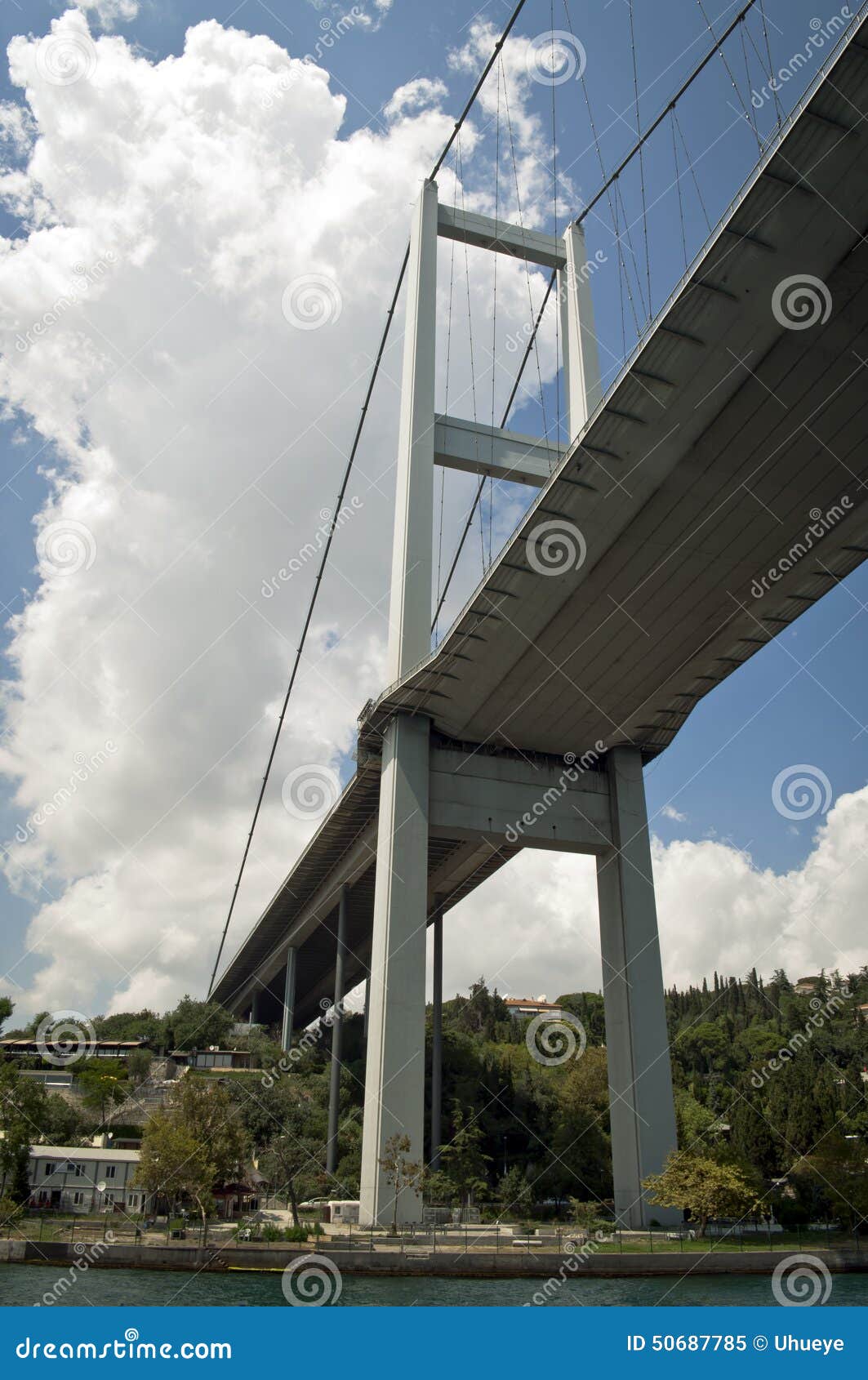 The Bosphorus Bridge Look from Below Stock Image - Image of orient ...