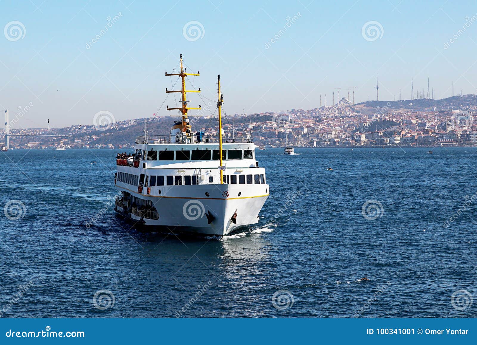 Bosphorus and ferry stock image. Image of transport - 100341001