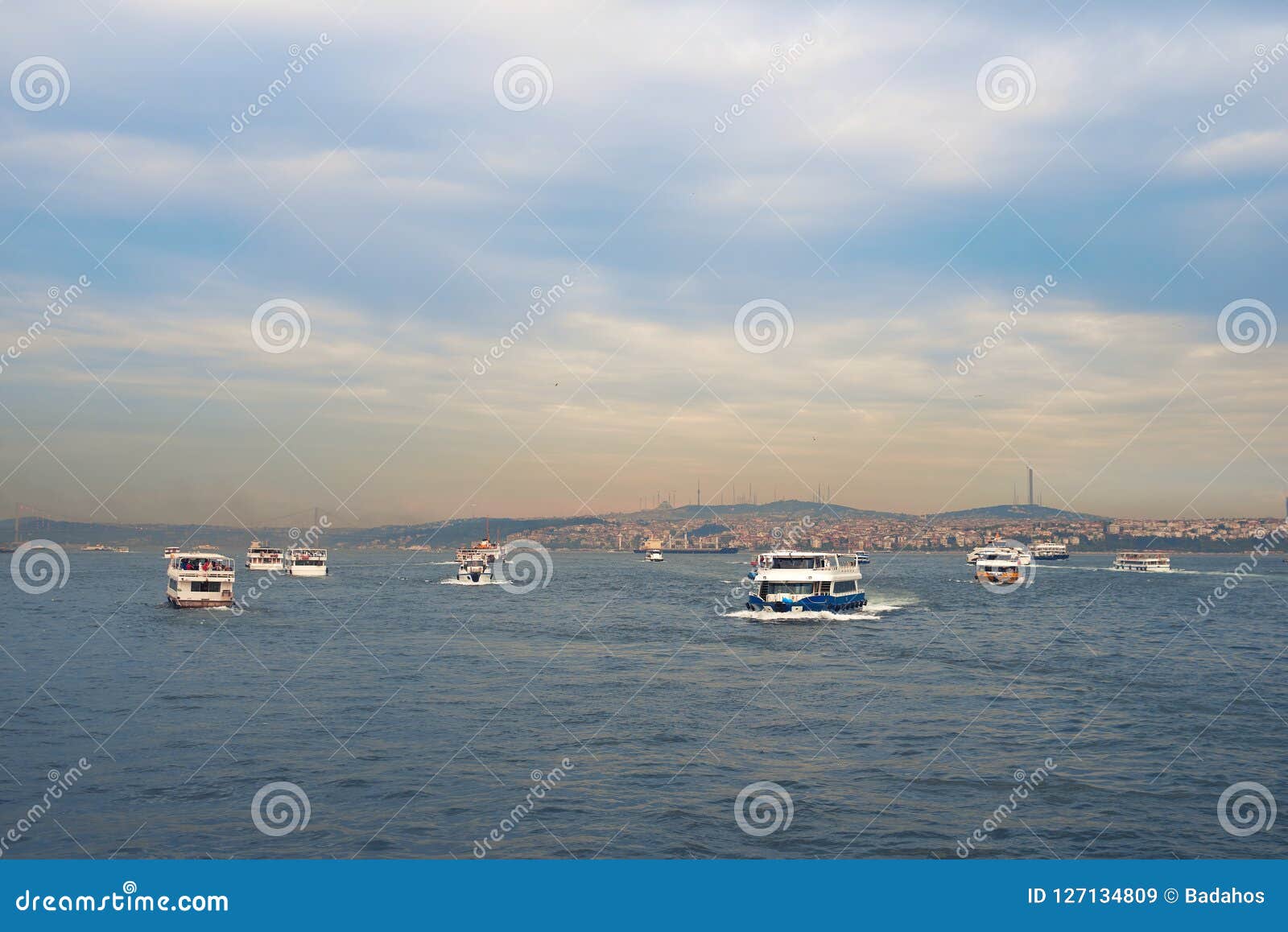 The Bosphorus Strait stock image. Image of continent - 127134809