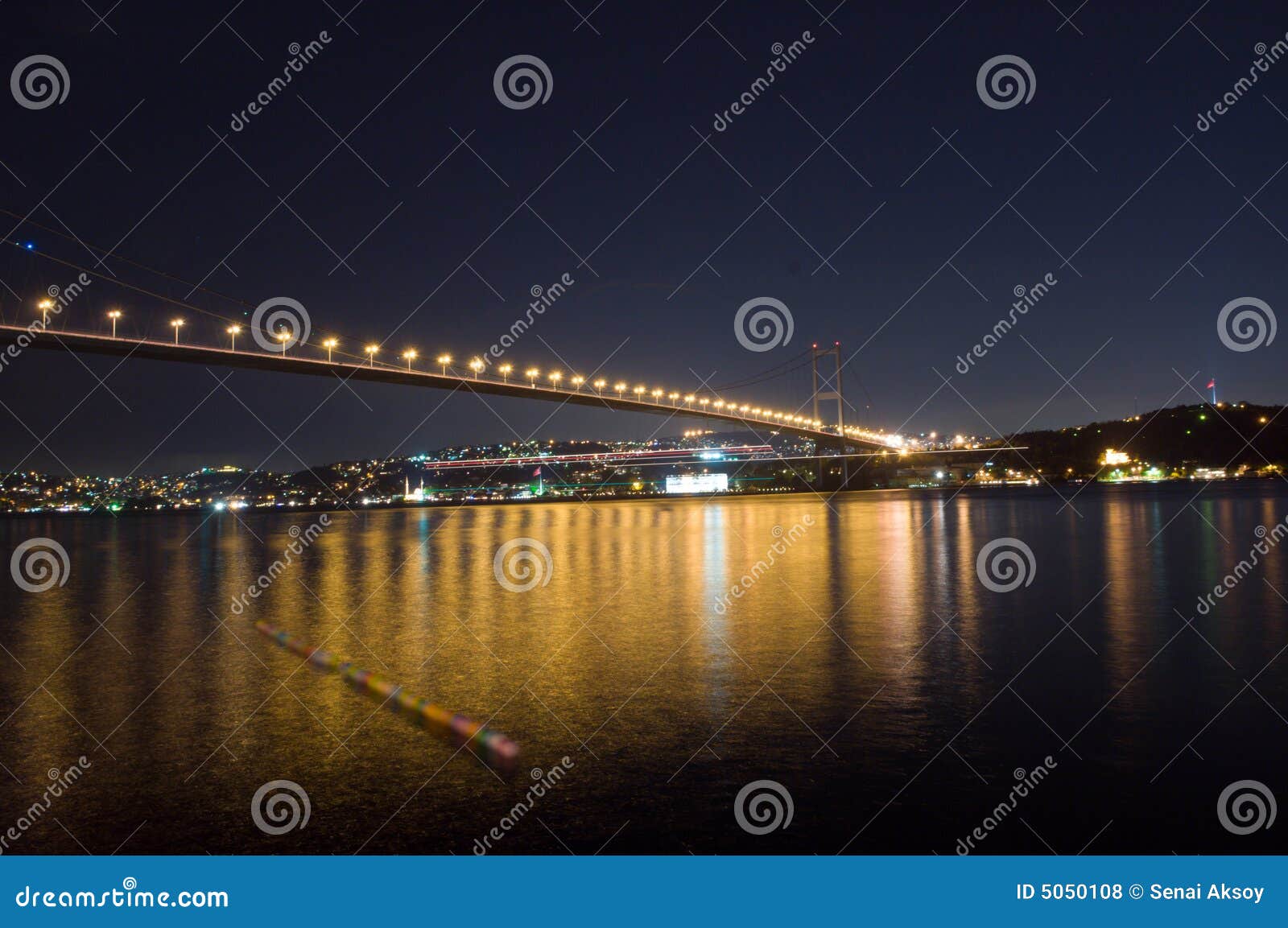 Bosporus bridge by night stock photo. Image of city, bosporus - 5050108