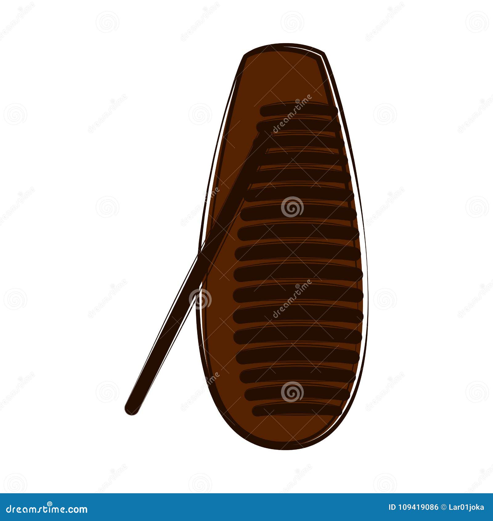 Bosquejo Aislado Del Guiro Instrumento Musical Ilustración del Vector ...