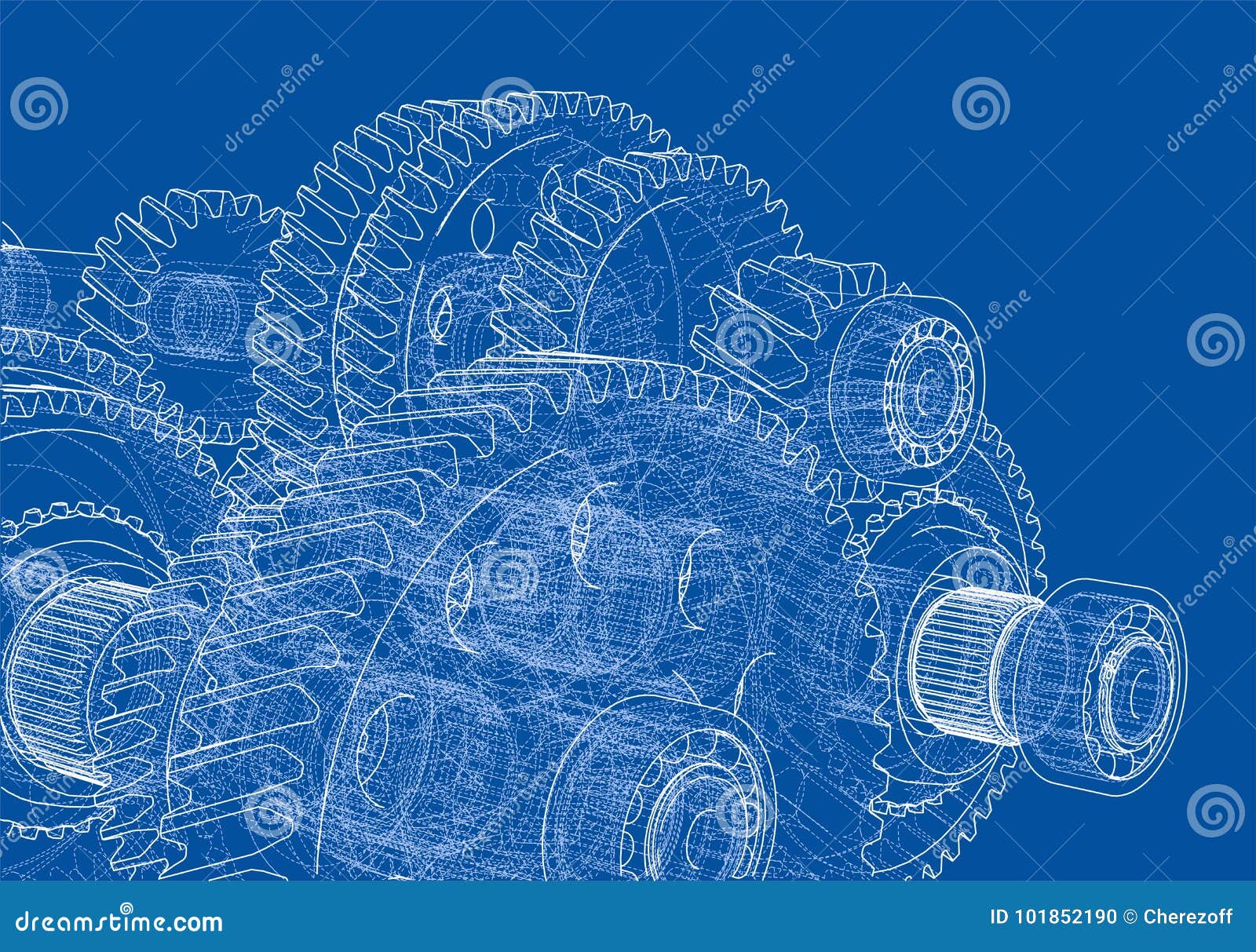 Bosquejo De La Caja De Cambios Vector Ilustración del Vector ...