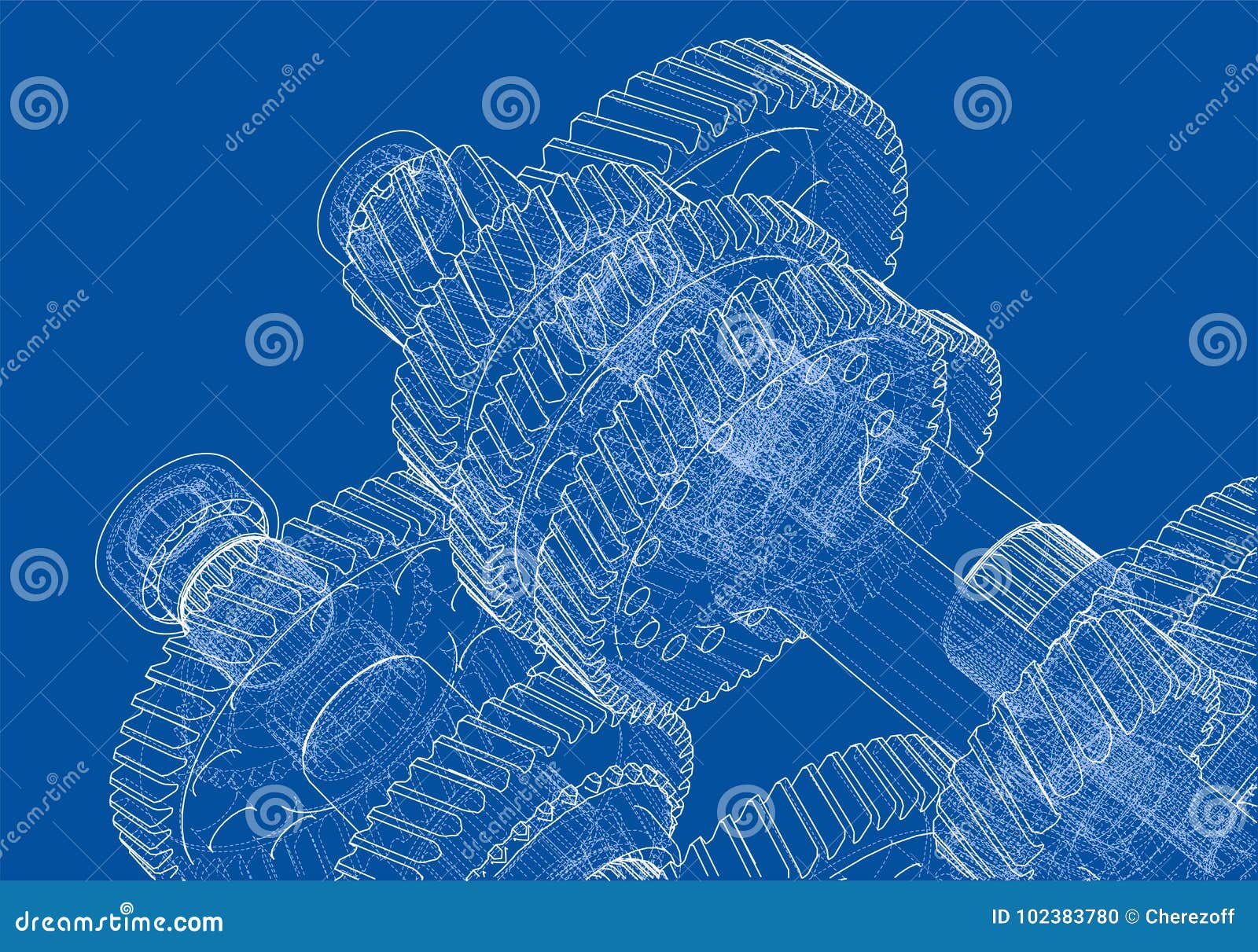 Bosquejo De La Caja De Cambios Vector Ilustración del Vector ...