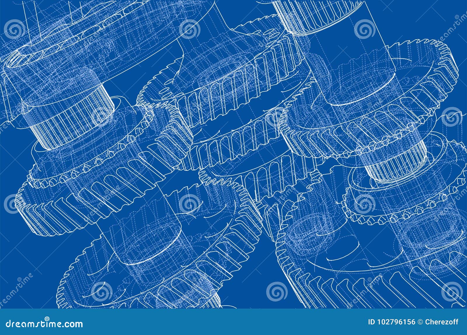 Bosquejo De La Caja De Cambios Vector Ilustración del Vector ...