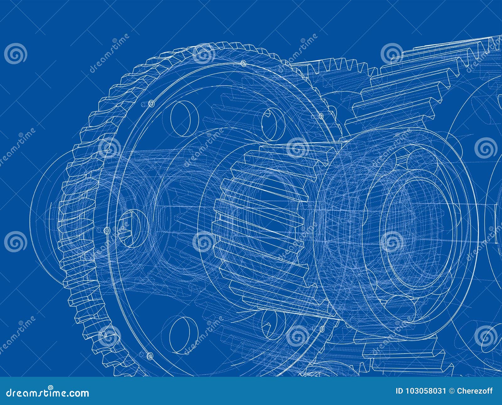 Bosquejo De La Caja De Cambios Vector Ilustración del Vector ...