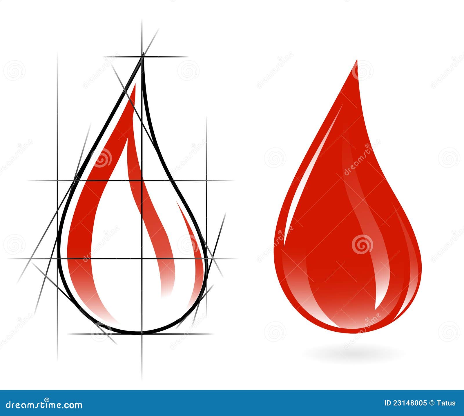 Bosquejo De La Gota De Sangre Ilustración del Vector - Ilustración de ...