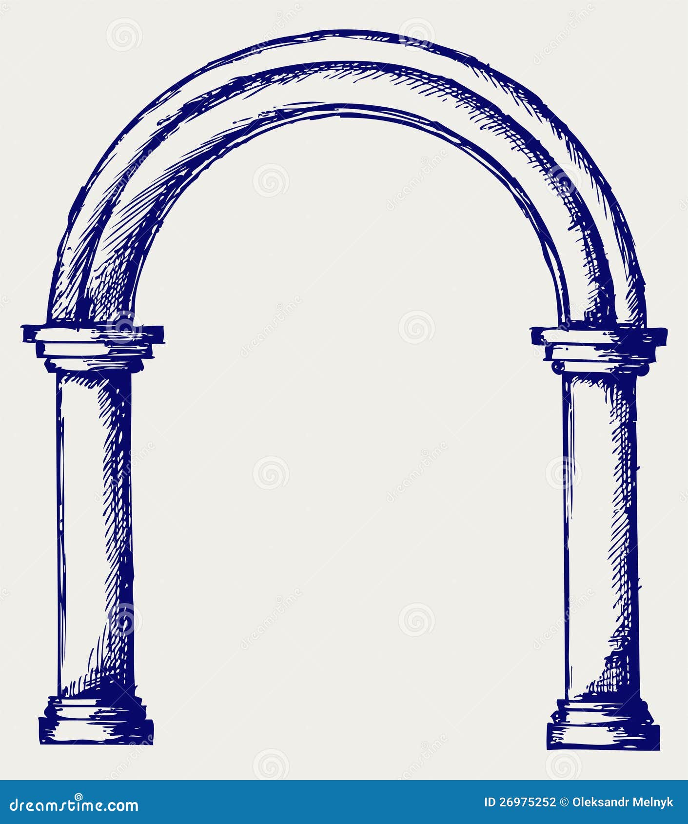 Bosquejo del arco ilustración del vector. Ilustración de dorado - 26975252