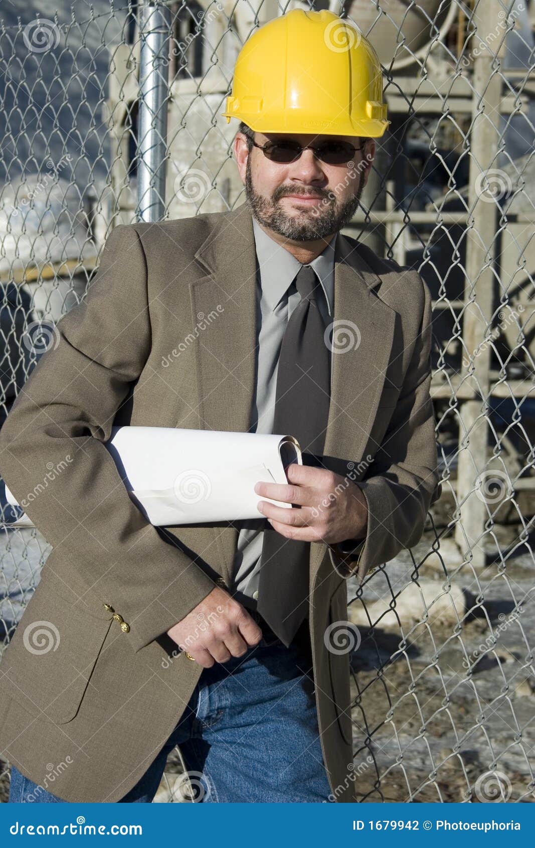 Boss stock photo. Image of outdoors, years, suit, construction - 1679942
