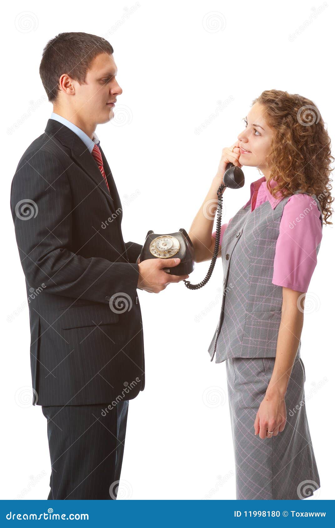 Boss and assistant stock photo. Image of girl, attractive - 11998180