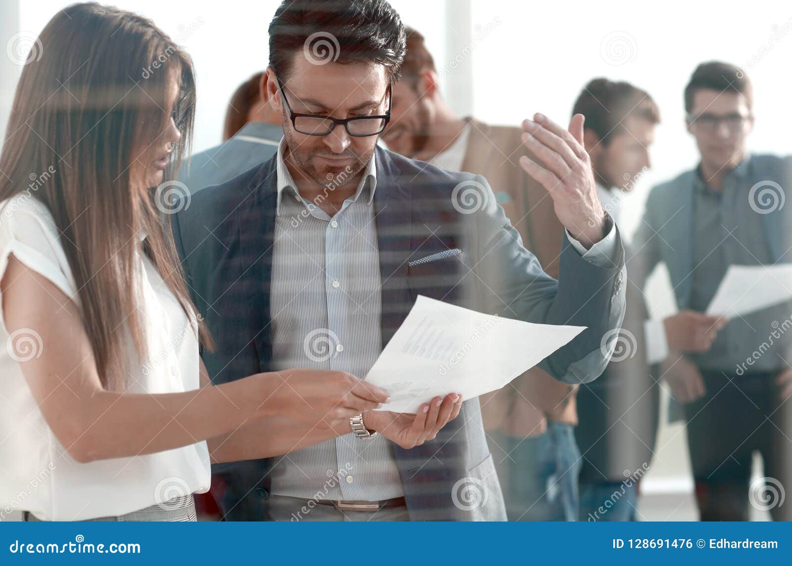 Boss and Assistant To Discuss the Work Schedule Stock Photo - Image of ...
