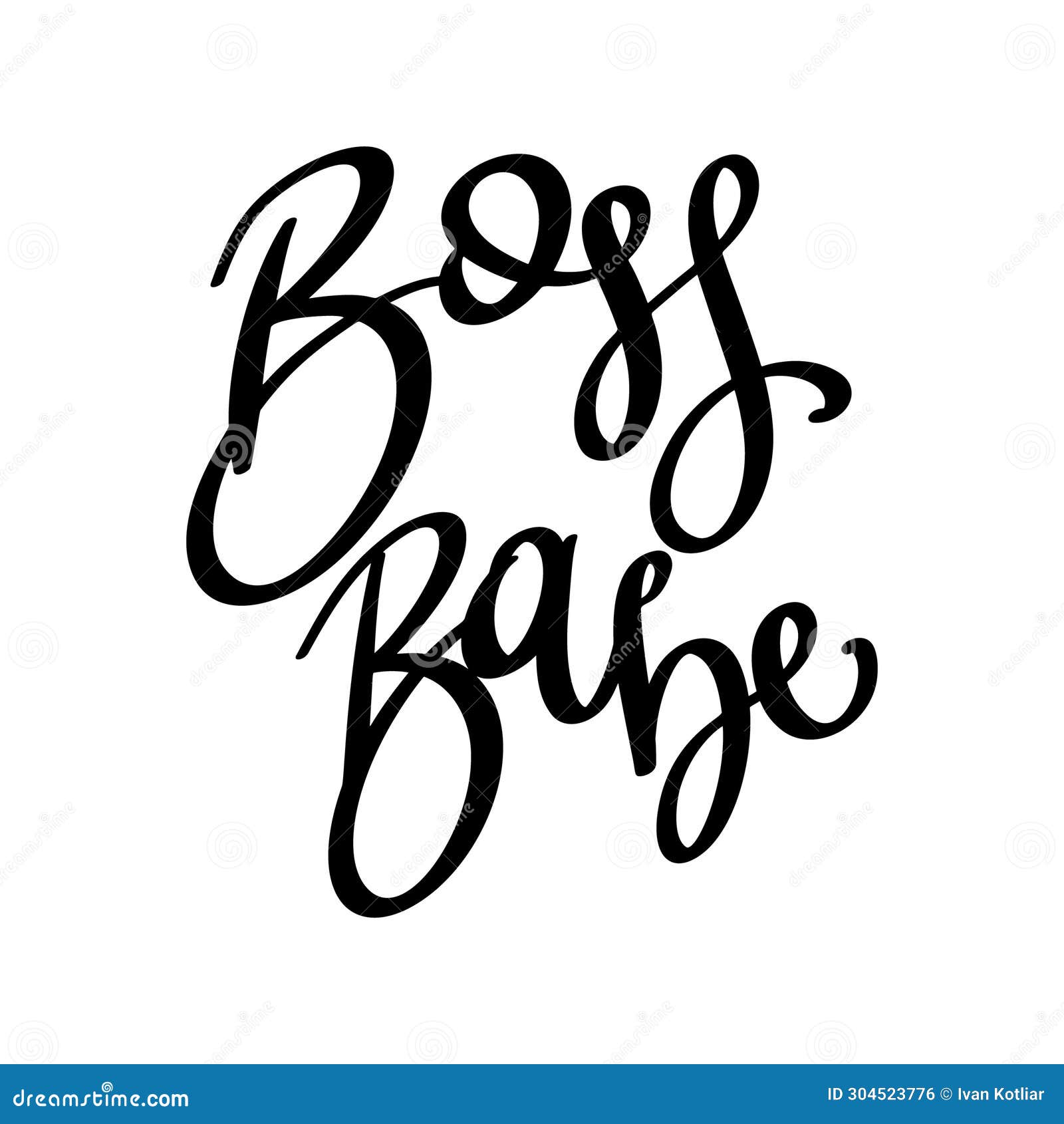 Boss Babe, Hand Lettering Phrase, Poster Design,calligraphy Stock ...