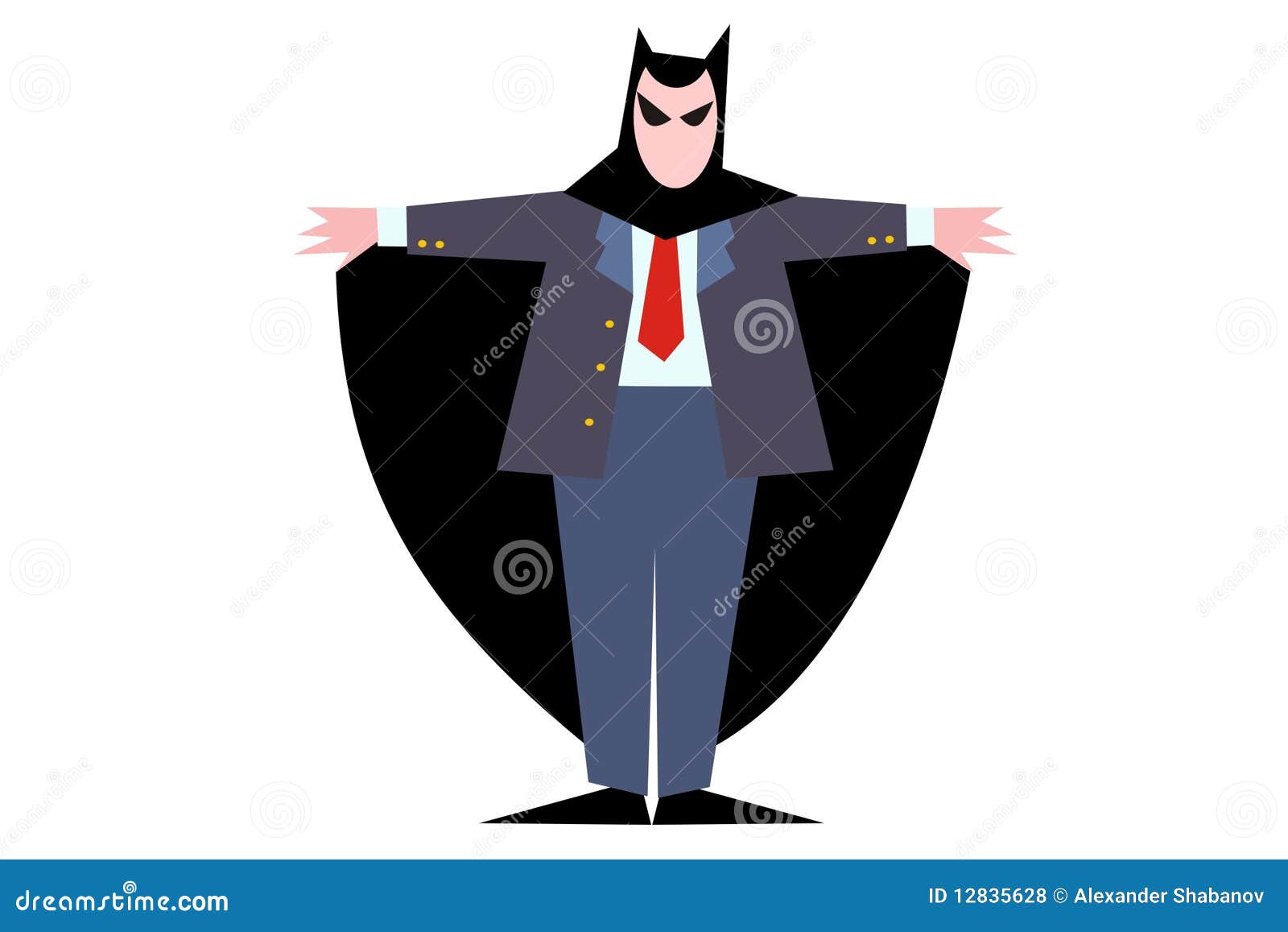 Boss batman stock vector. Illustration of office, humor - 12835628