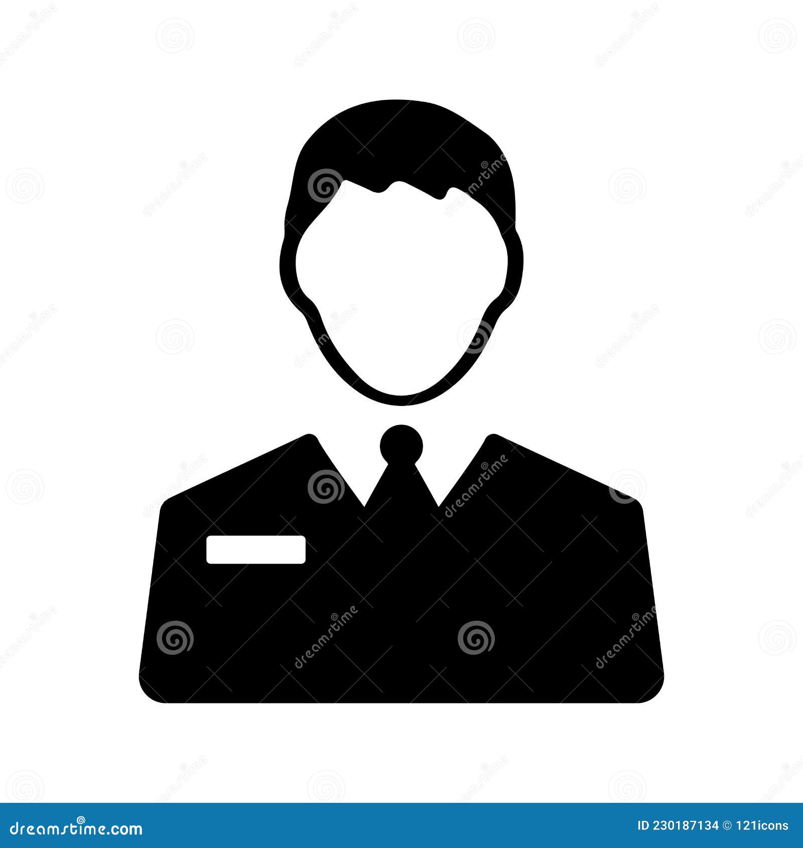 Boss, Businessman Icon. Black Vector Graphics Stock Vector ...