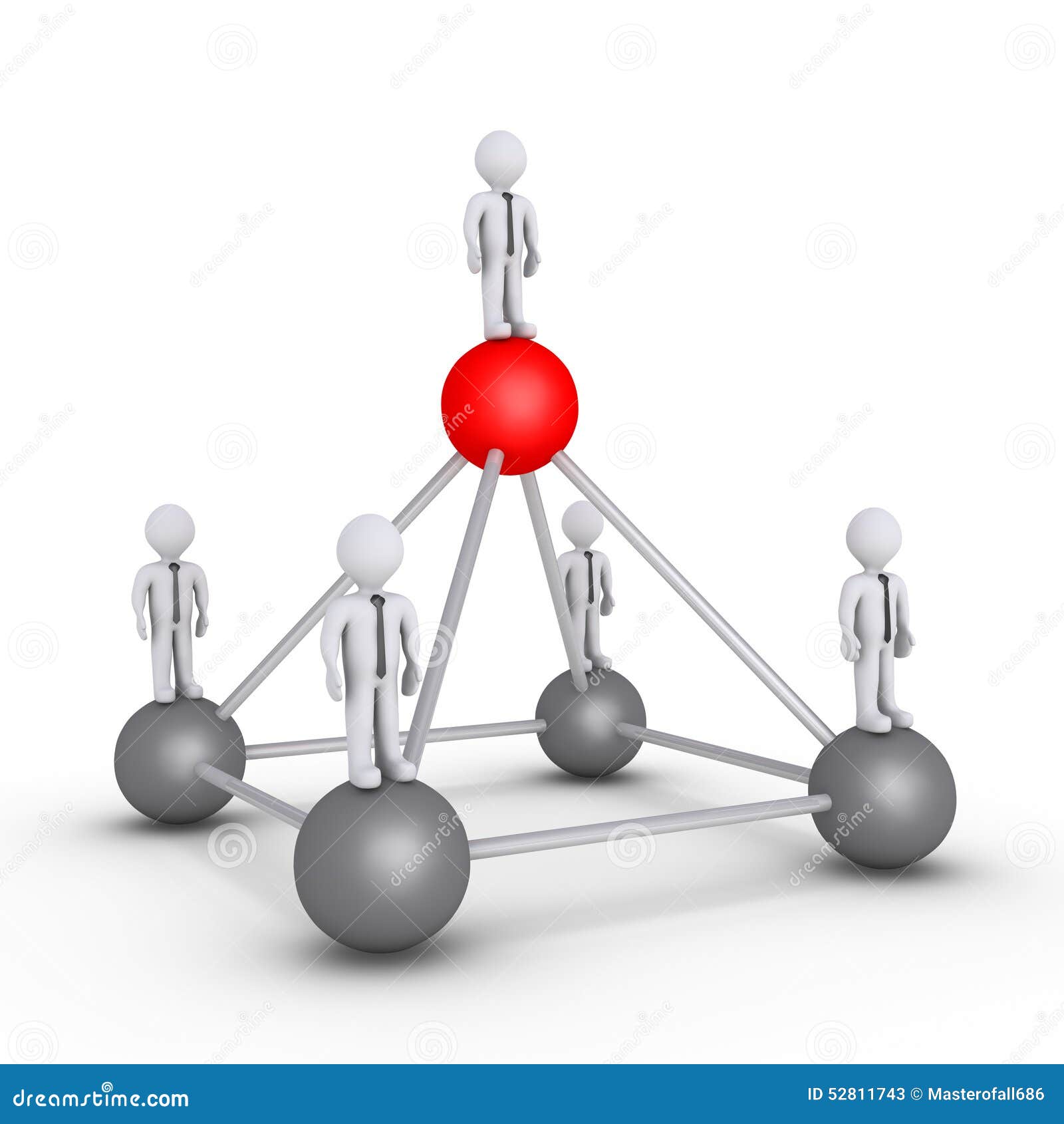 Boss and Businessmen Hierarchy Power Concept Stock Illustration ...