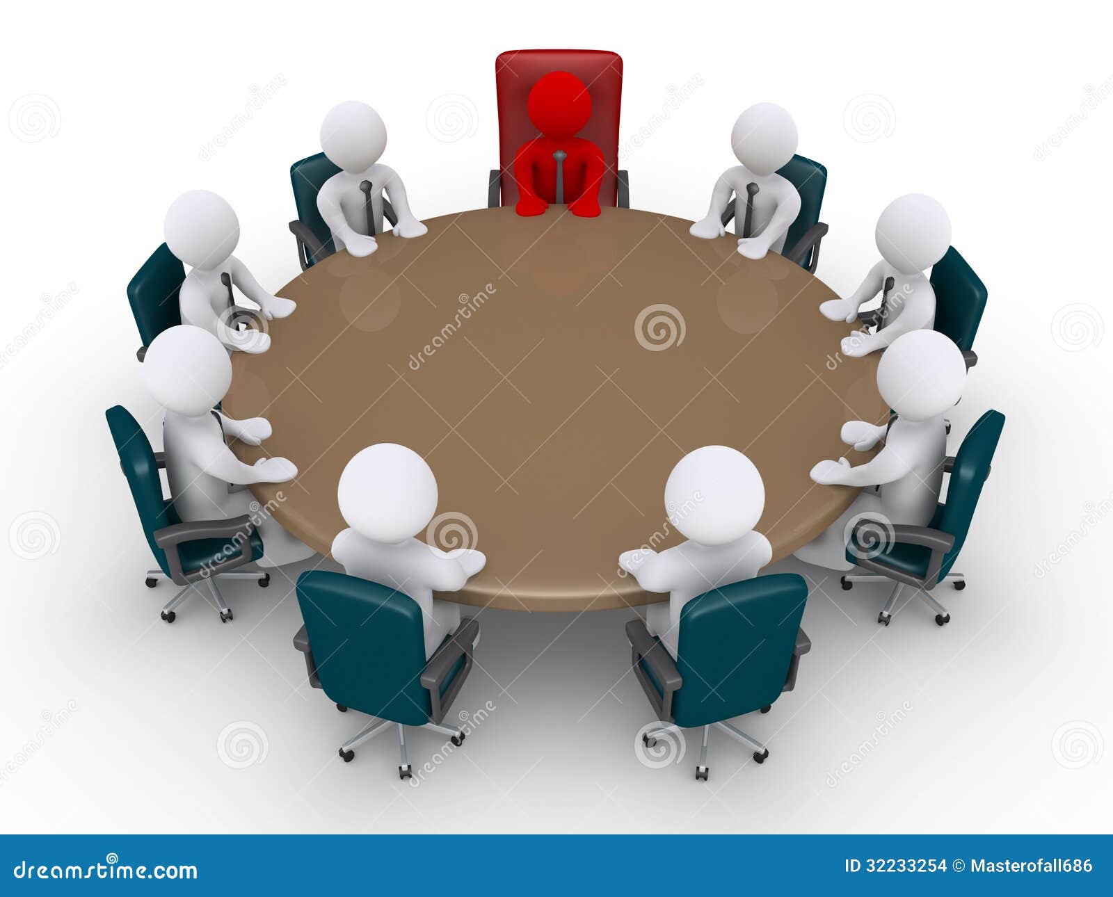 Boss and Businessmen in a Meeting Stock Illustration - Illustration of ...