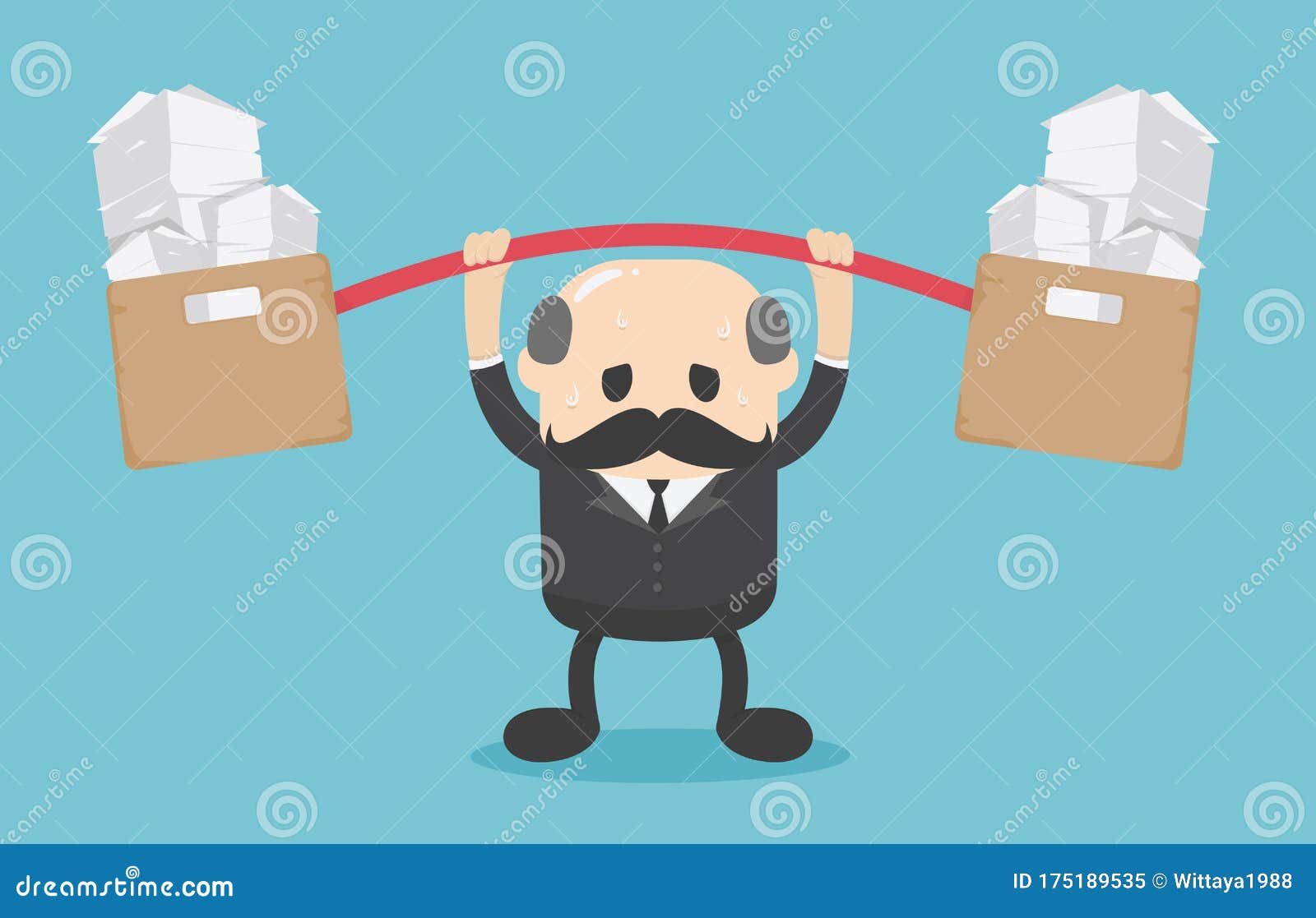 Boss Businessmen with Overwhelming Workloads Stock Vector ...