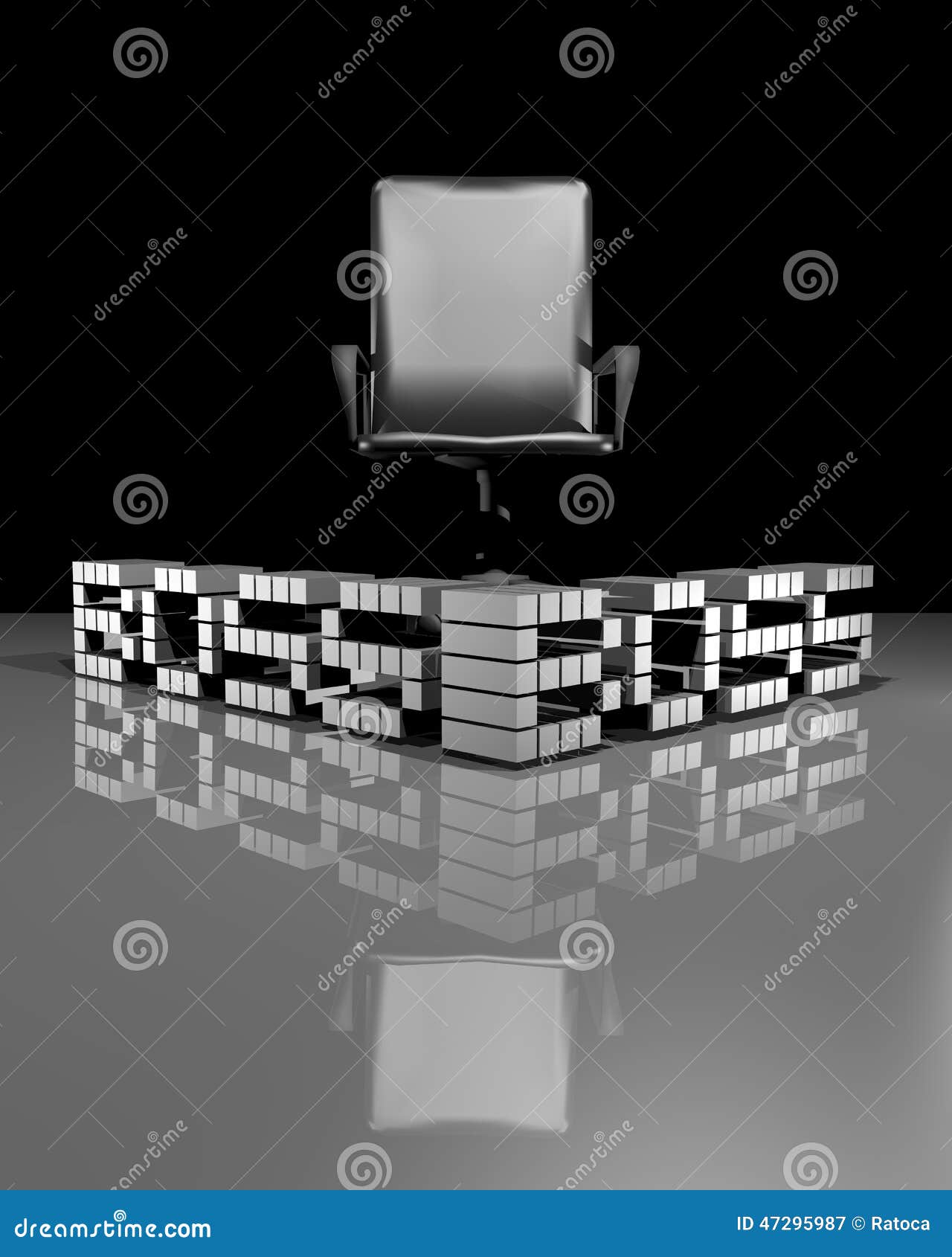 Boss chair symbol stock illustration. Illustration of ergonomic - 47295987