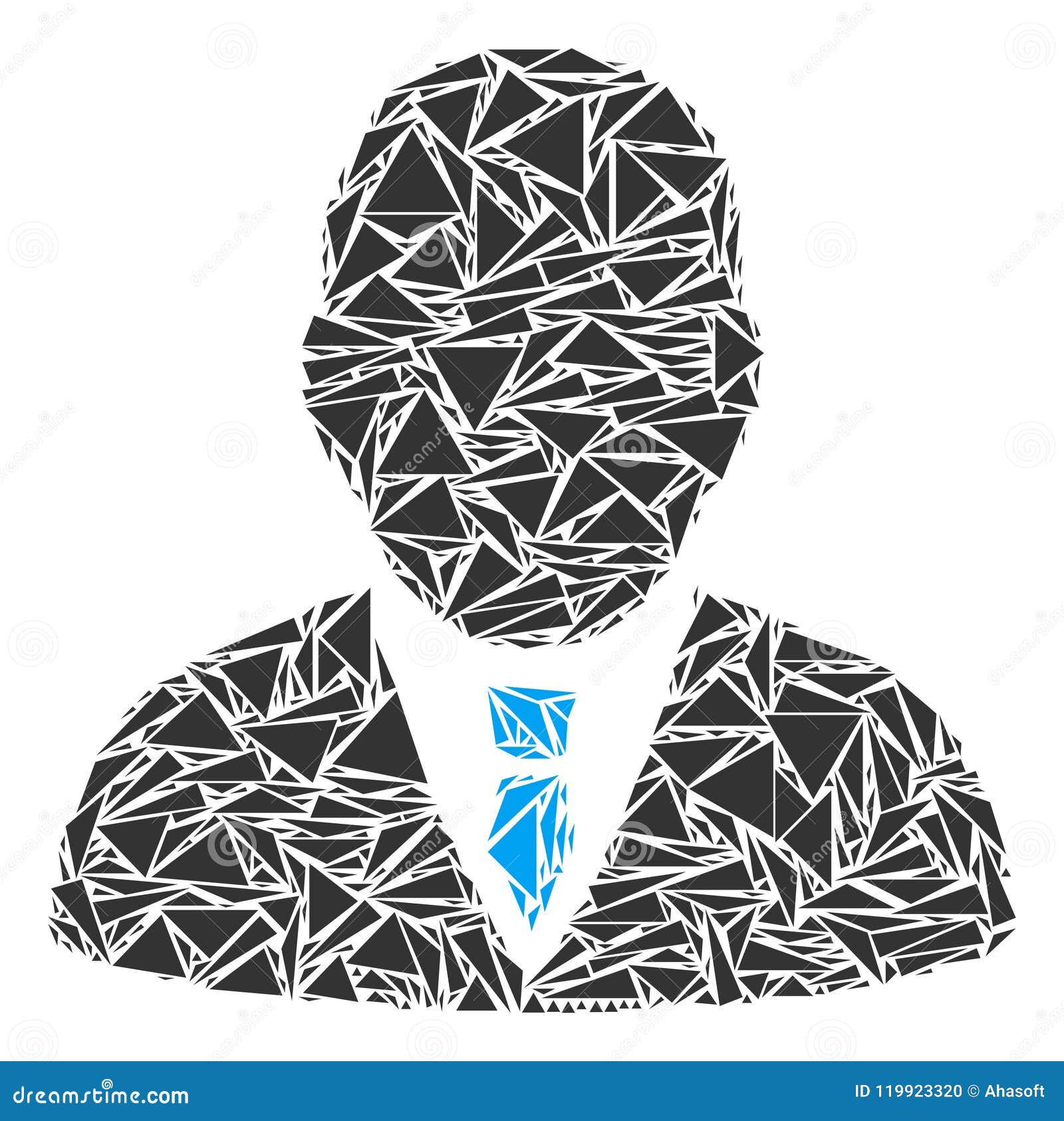 Boss Mosaic of Triangles stock vector. Illustration of customer - 119923320