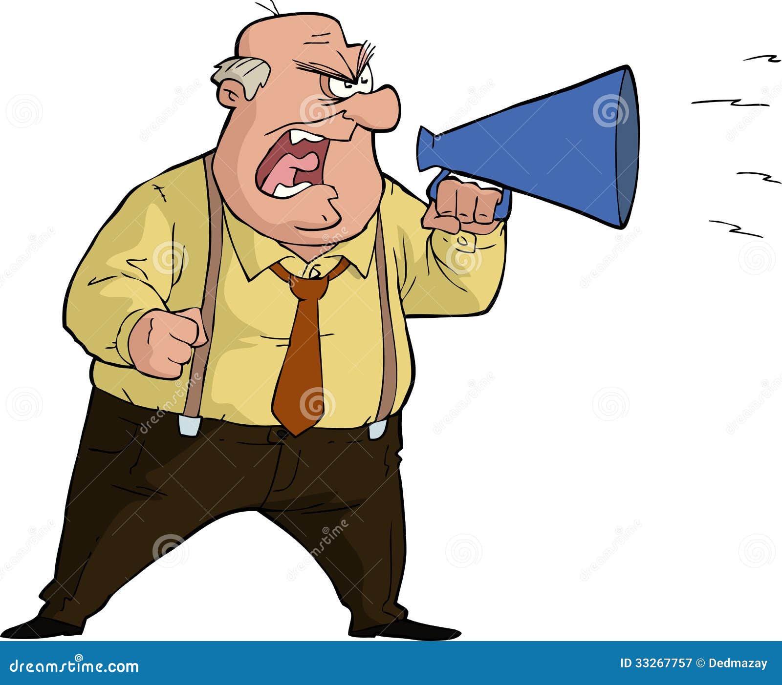 Boss con el megáfono ilustración del vector. Ilustración de encargado ...