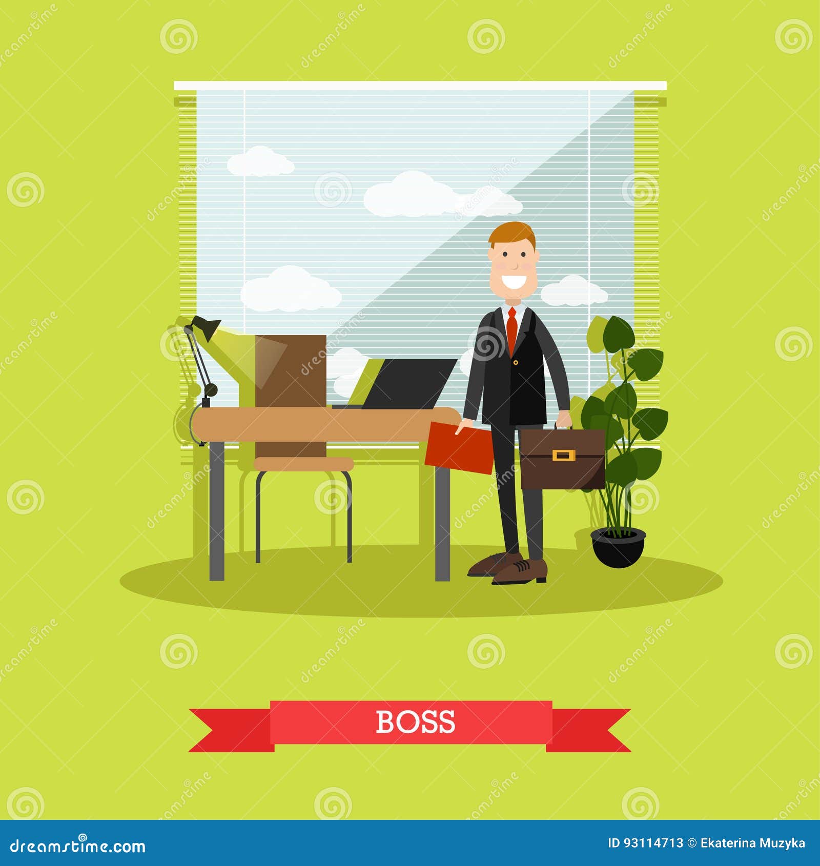 Boss Concept Vector Illustration in Flat Style Stock Vector ...