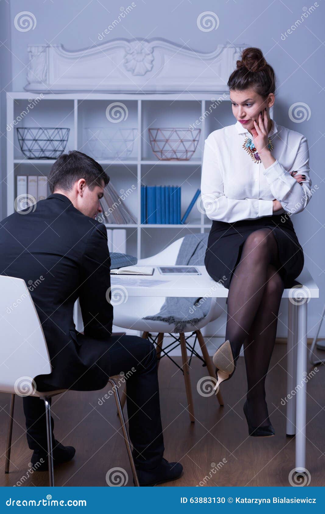 Boss criticizing employee stock photo. Image of threaten - 63883130