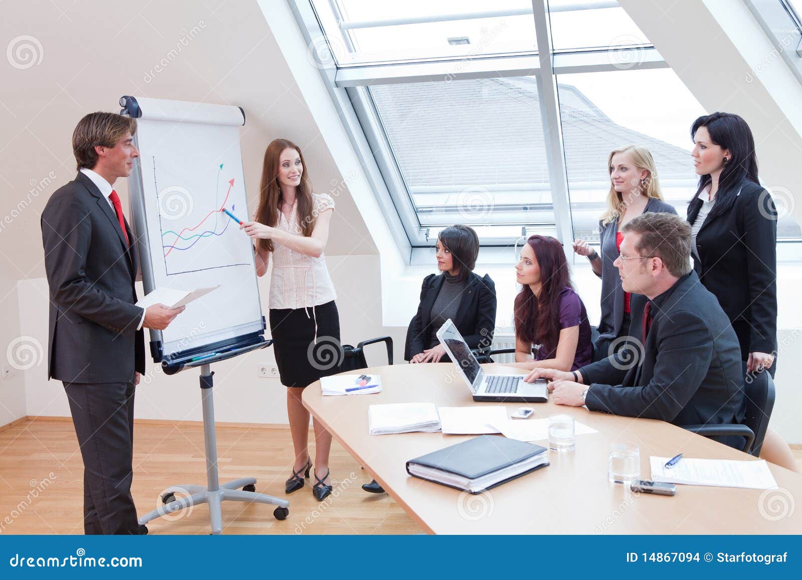 Boss Demonstrates Something Stock Photo - Image of desk, company: 14867094