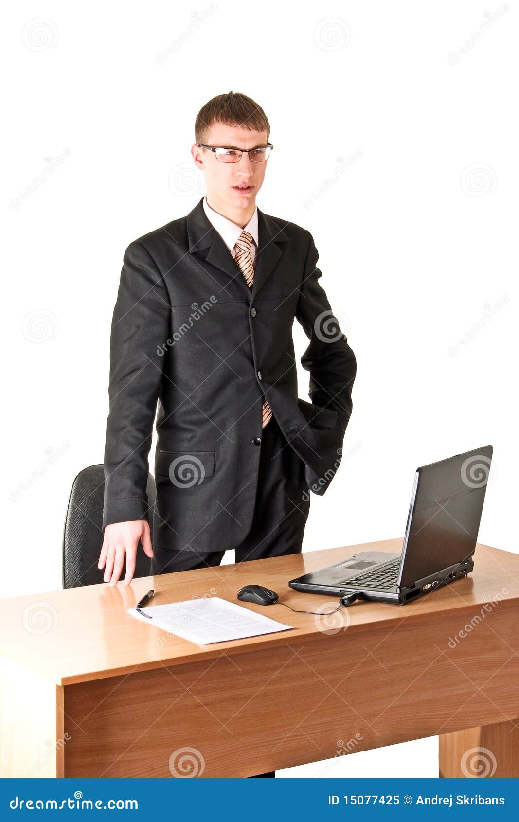 Boss Disappointed, Isolated on White Stock Image - Image of business ...