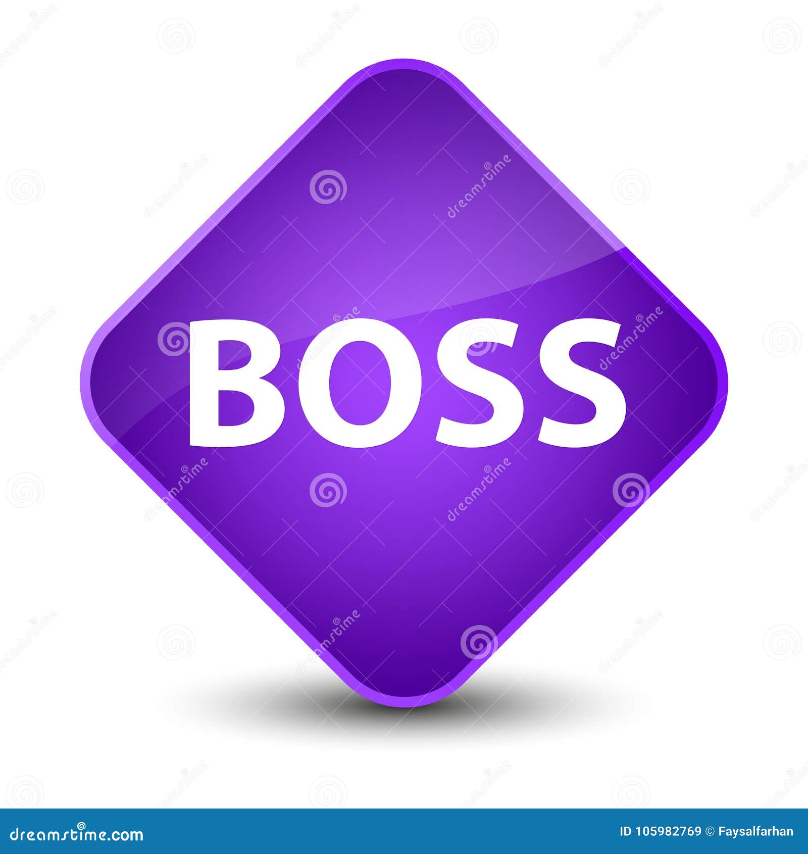 Boss Elegant Purple Diamond Button Stock Illustration - Illustration of ...