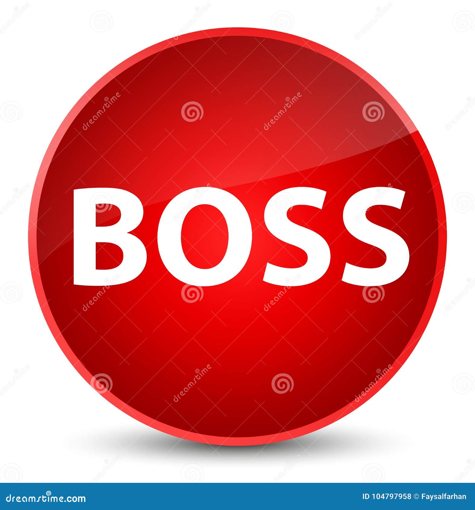 Boss Elegant Red Round Button Stock Illustration - Illustration of ...